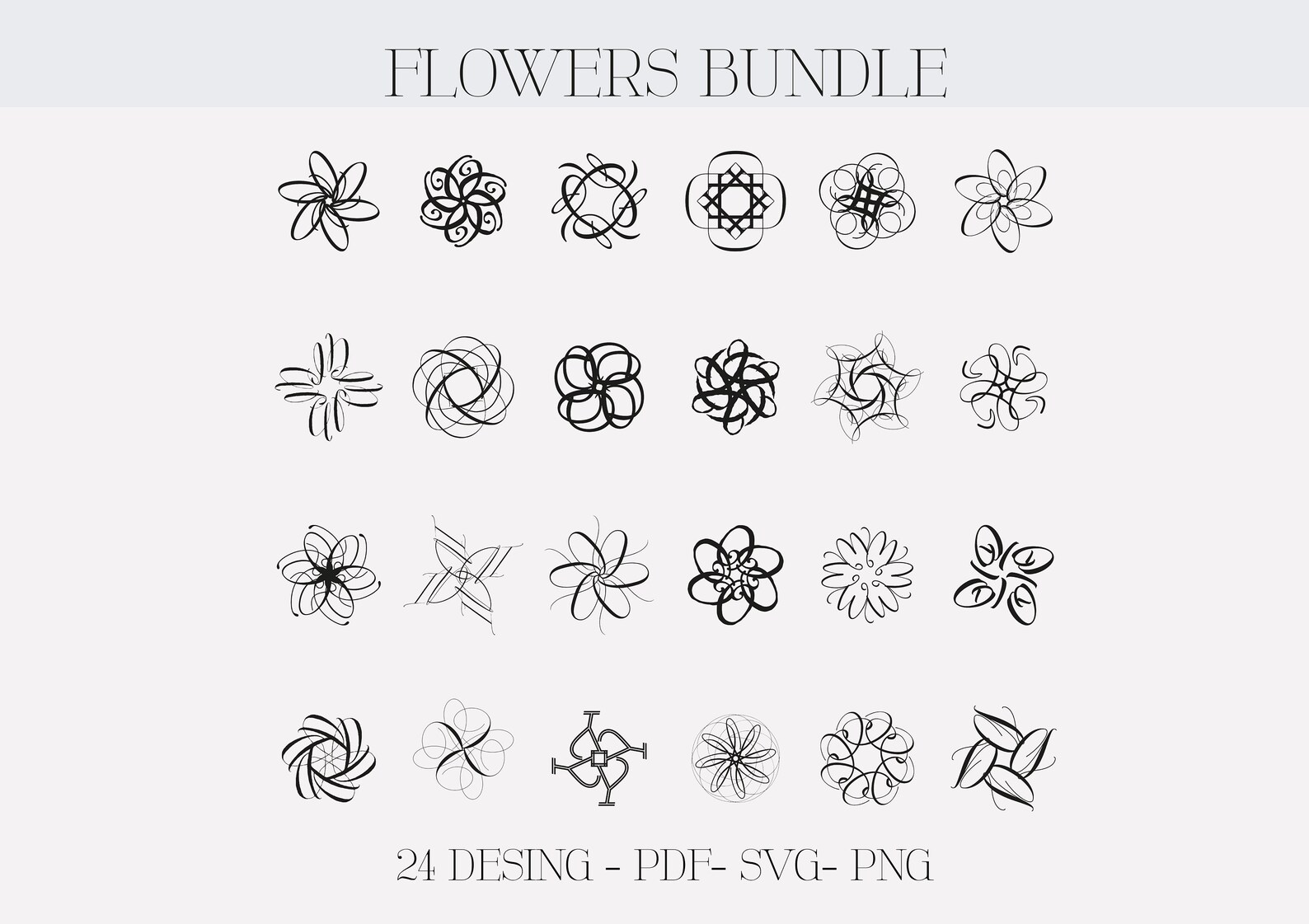 Flowers SVG Bundle Flowers Clipart Leaves Svg Rose SVG - Etsy
