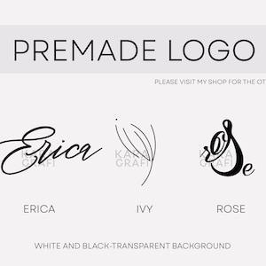 PREMADE Name Logo Design for Erica, Ivy, Rose Tattoo Logo Design,word ...