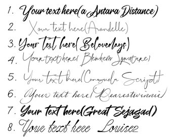 Custom Temporary Tattoo / Personalized Signature Font Tattoo Sticker ...