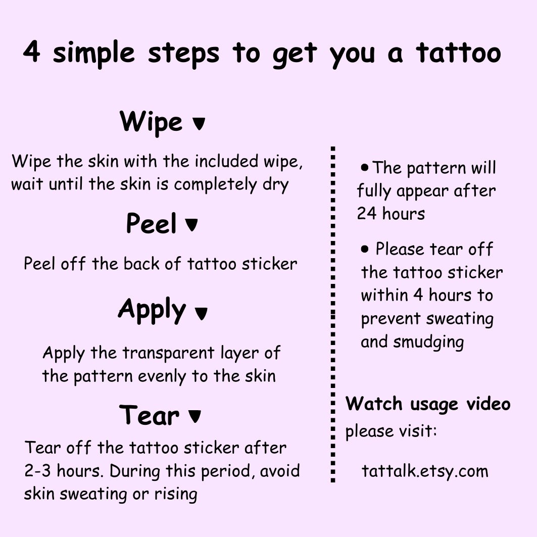 Owl Semi Permanent Tattoo Temporary Tattoo Custom 2 Week Tattoo Lasts ...