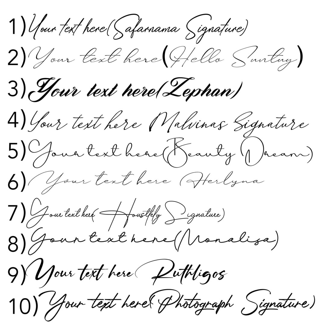 Custom Temporary Tattoo / Personalized Signature Font Tattoo Sticker ...