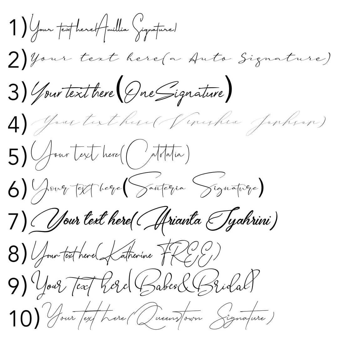 Custom Temporary Tattoo / Personalized Signature Font Tattoo Sticker ...