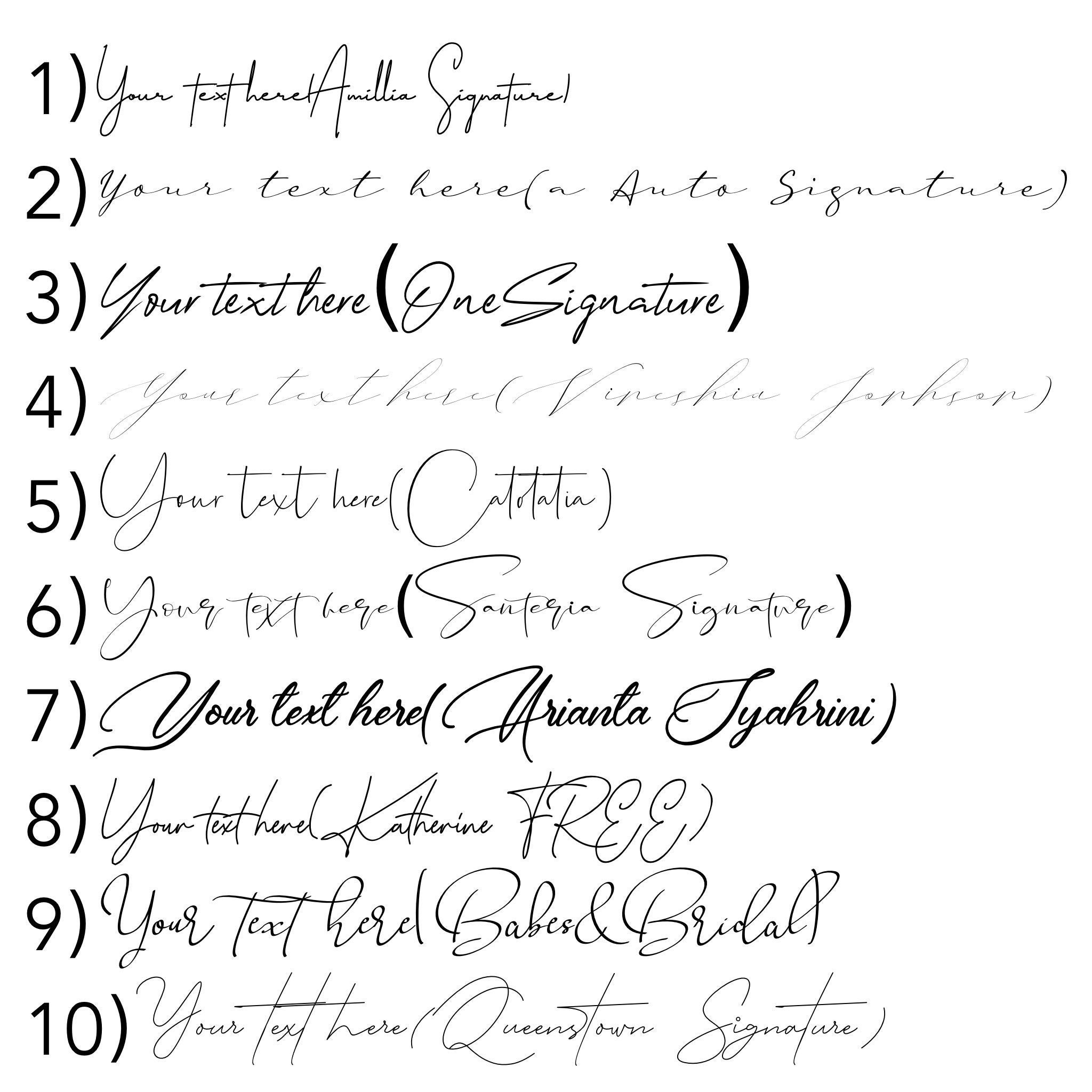 Custom Temporary Tattoo / Personalized Signature Font Tattoo Sticker ...