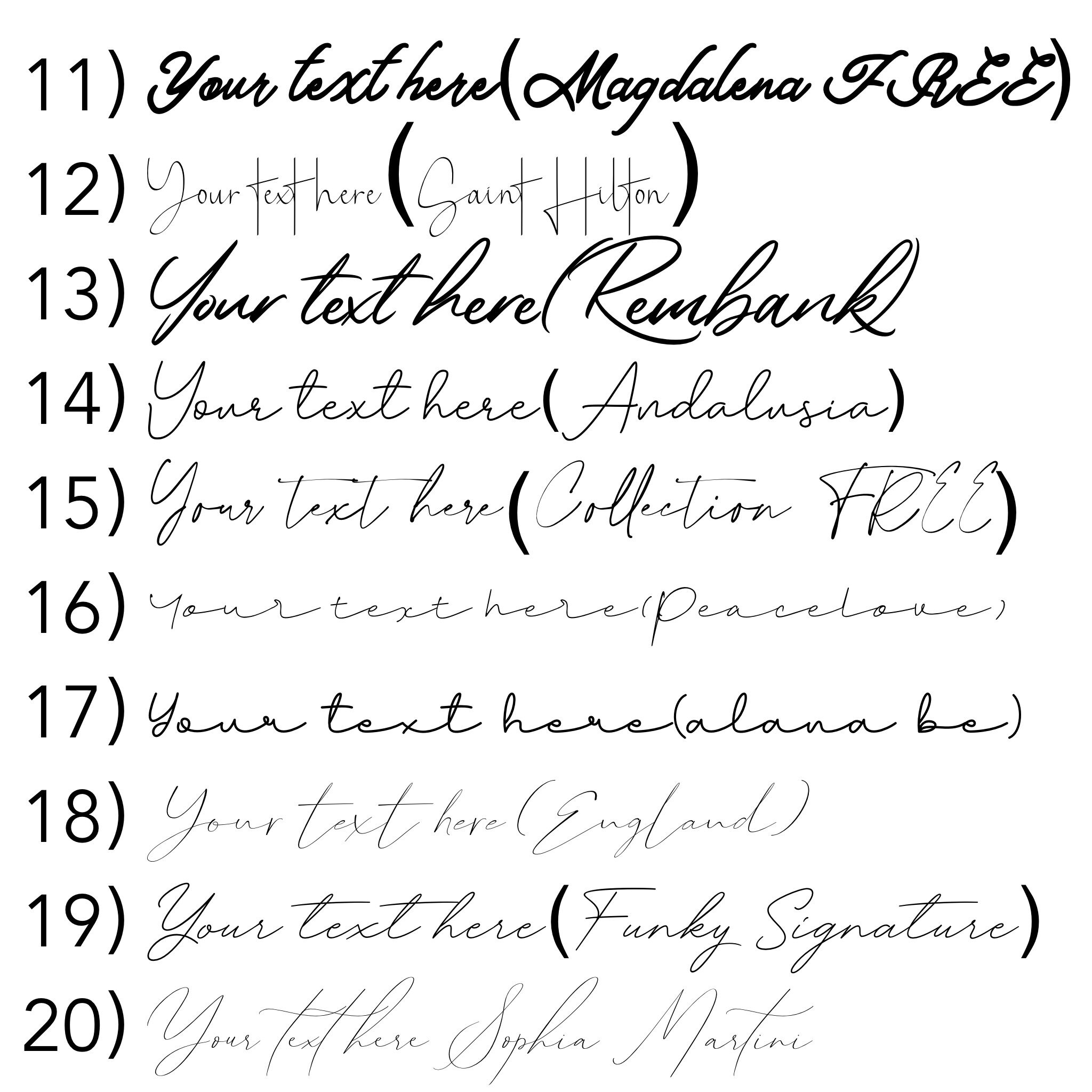 Custom Temporary Tattoo / Personalized Signature Font Tattoo Sticker ...