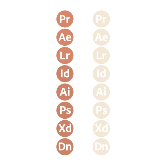 Adobe Icons SVG Adobe Icons PNG Adobe Logos Bundle - Etsy