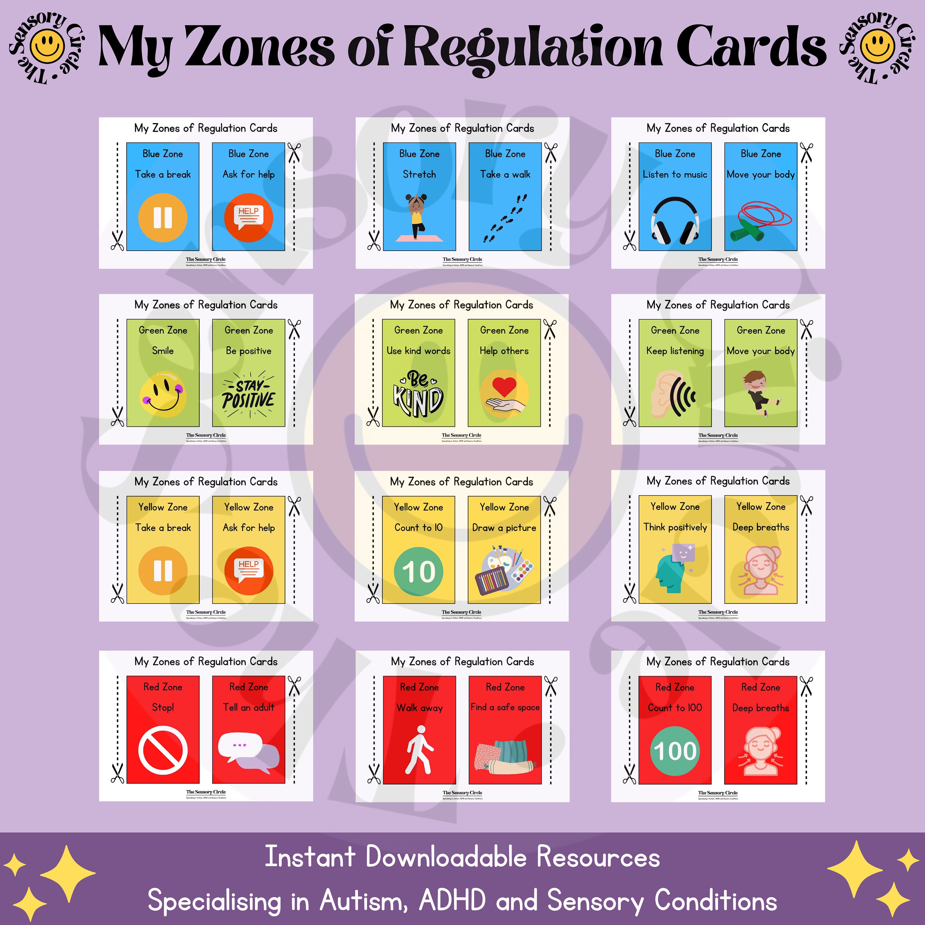 My Zones of Regulation Traffic Signs Bundle Educational SEN Resource ...