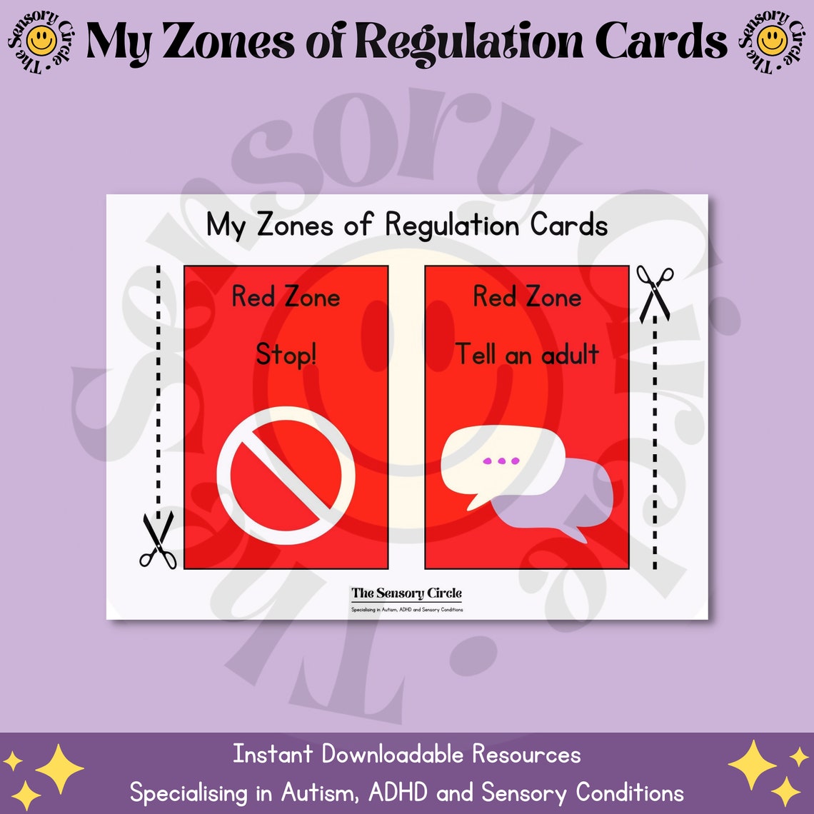 My Zones of Regulation Cards Educational SEN Resource Autism, ADHD and ...