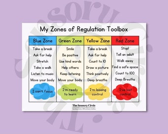 My Zones of Regulation Cards Educational SEN Resource Autism, ADHD and ...