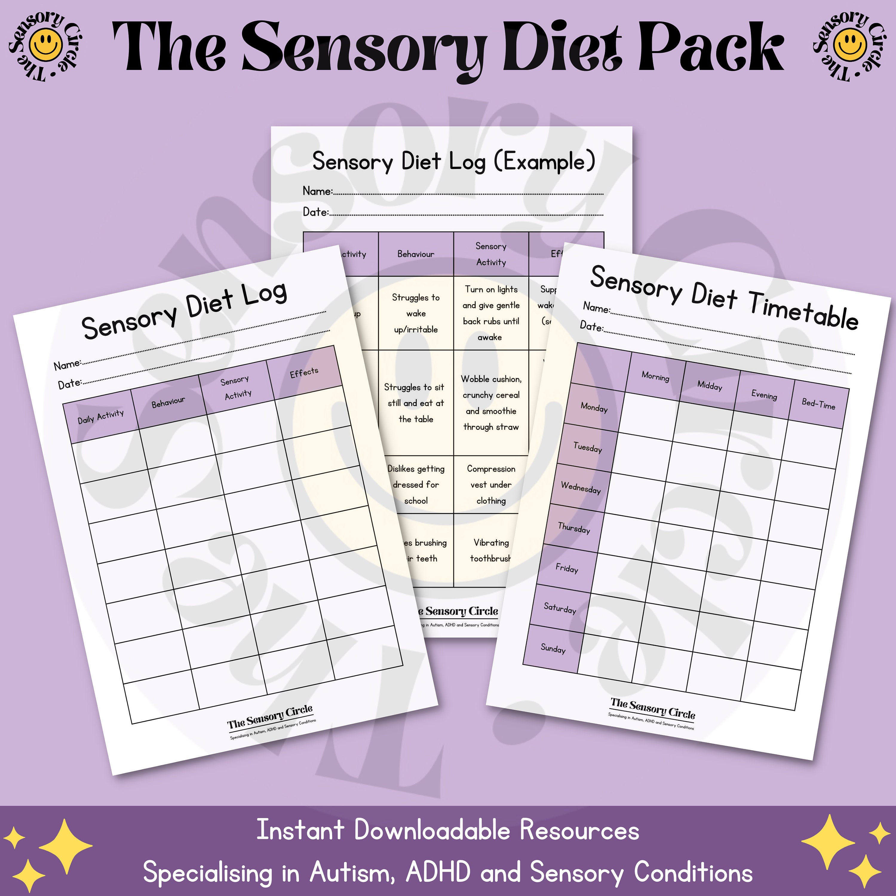 The Sensory Diet Pack Educational SEN Resource Autism, ADHD and Sensory ...
