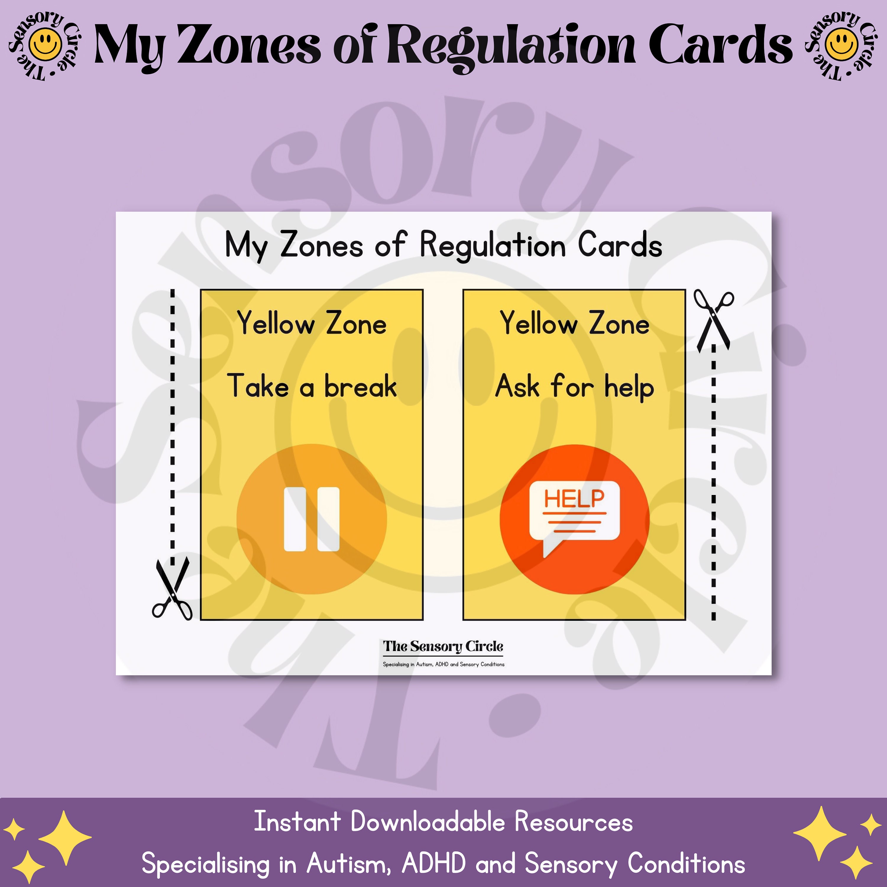 My Zones of Regulation Cards Educational SEN Resource Autism, ADHD and ...