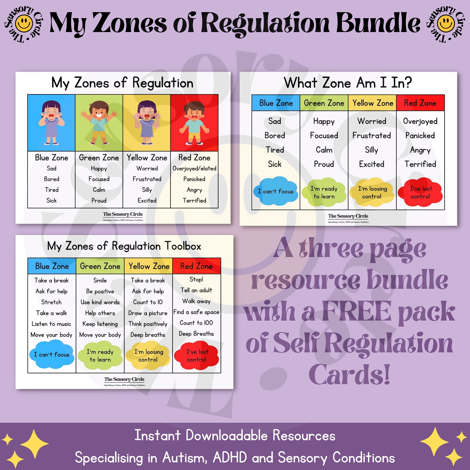 My Zones of Regulation Children Bundle Educational SEN Resource Autism ...