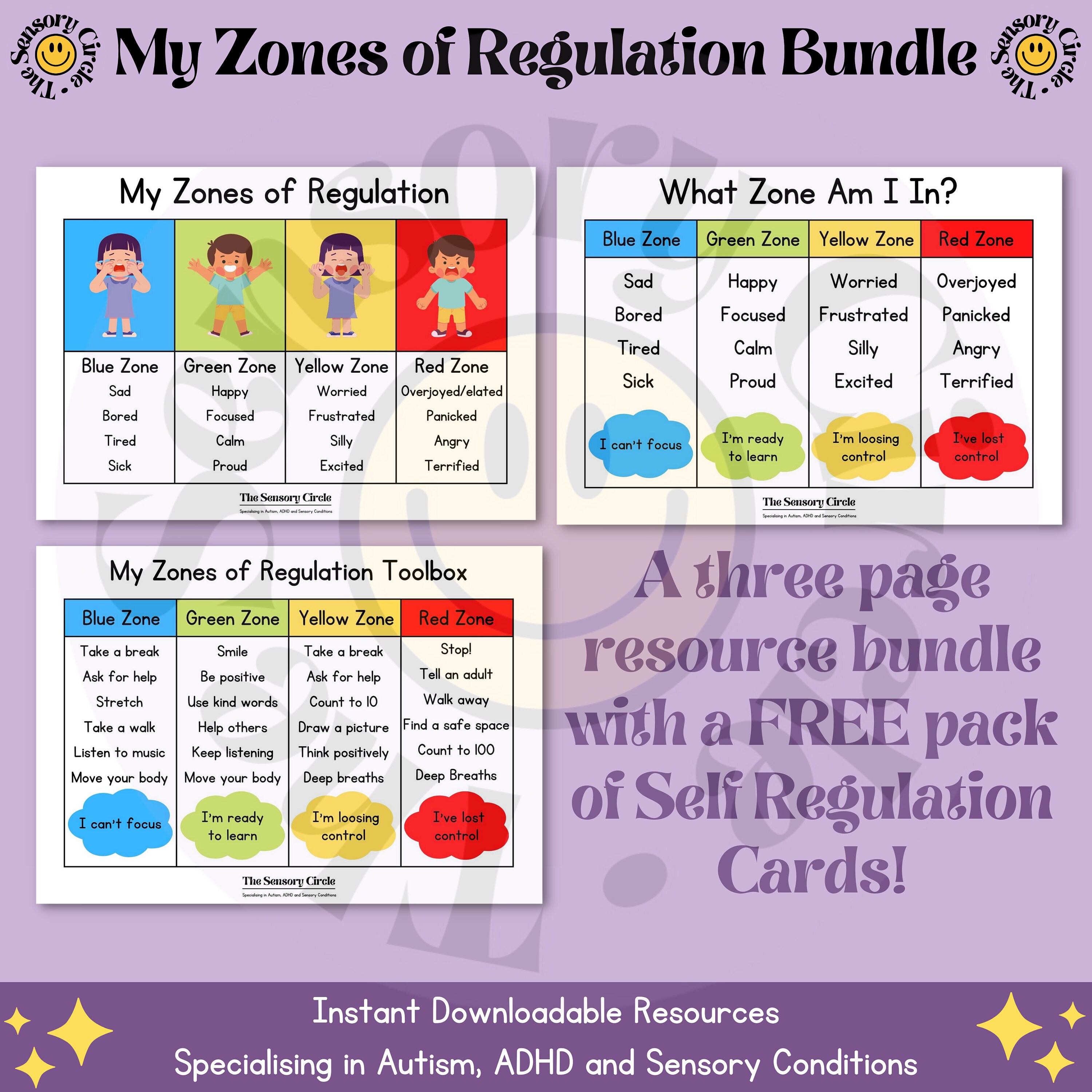 My Zones of Regulation Children Bundle Educational SEN Resource Autism ...