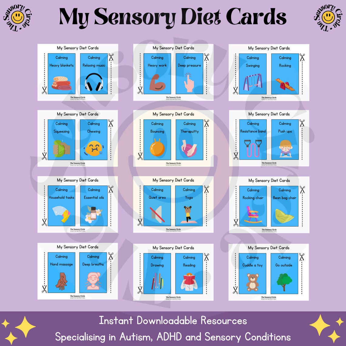 My Sensory Diet Cards Educational SEN Resource Autism, ADHD and Sensory ...