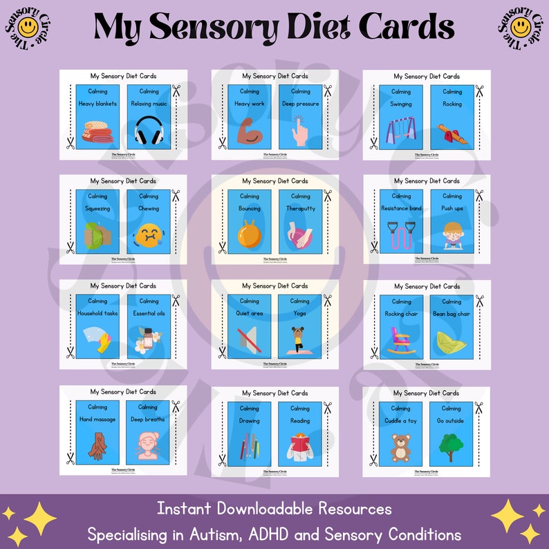 My Sensory Diet Cards Educational SEN Resource Autism, ADHD and Sensory ...