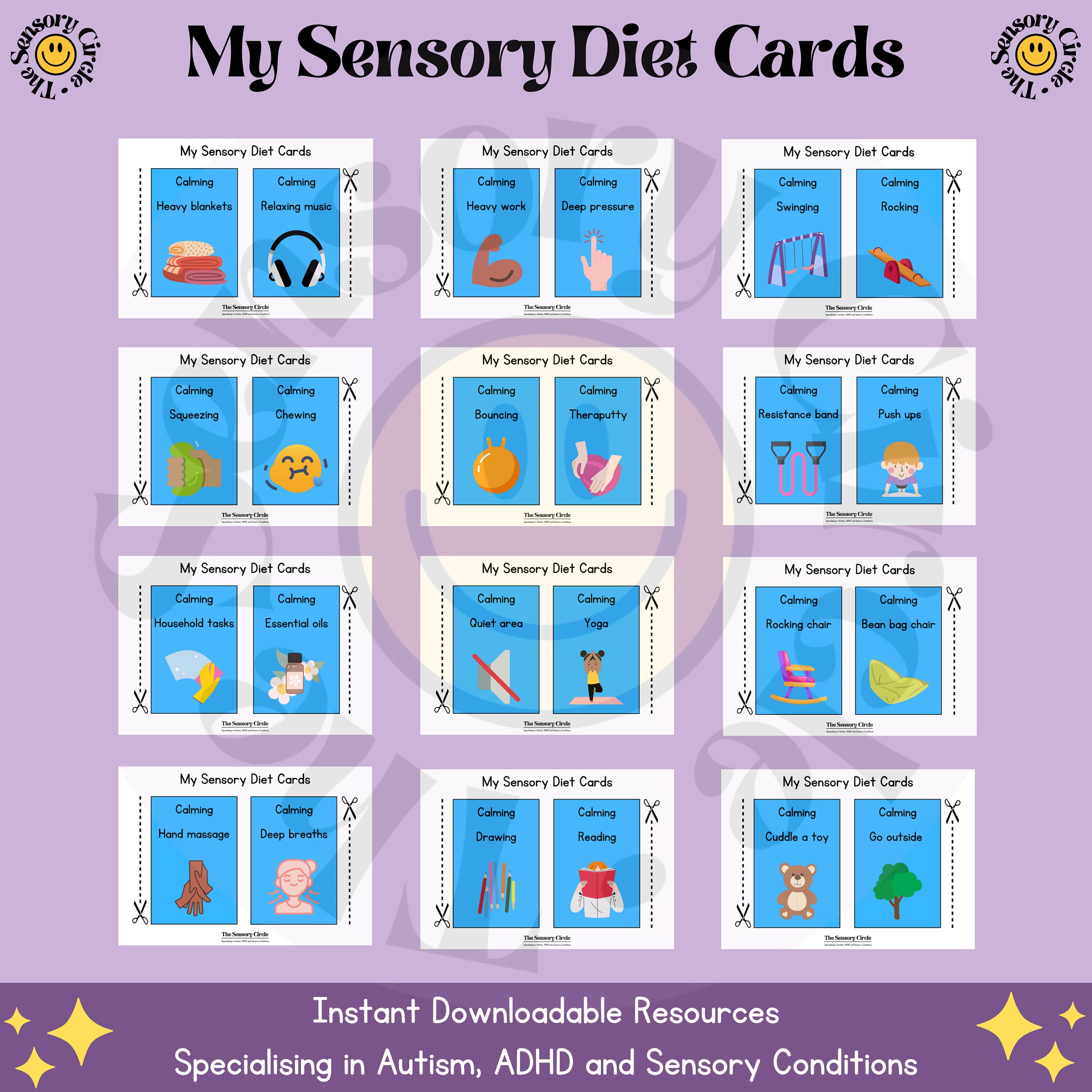 My Sensory Diet Cards Educational SEN Resource Autism, ADHD and Sensory ...