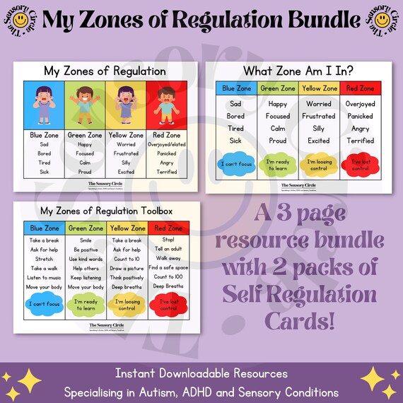 My Zones of Regulation Children Bundle Educational SEN - Etsy UK