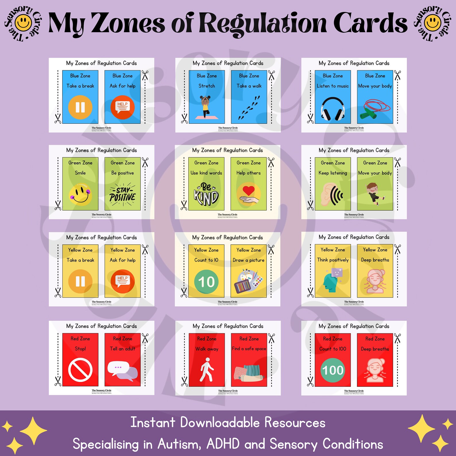 My Zones of Regulation Emoji Bundle Educational SEN Resource Autism ...