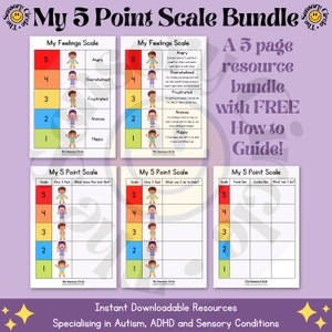 My 5 Point Scale Children Bundle Educational SEN Resource Autism, ADHD ...