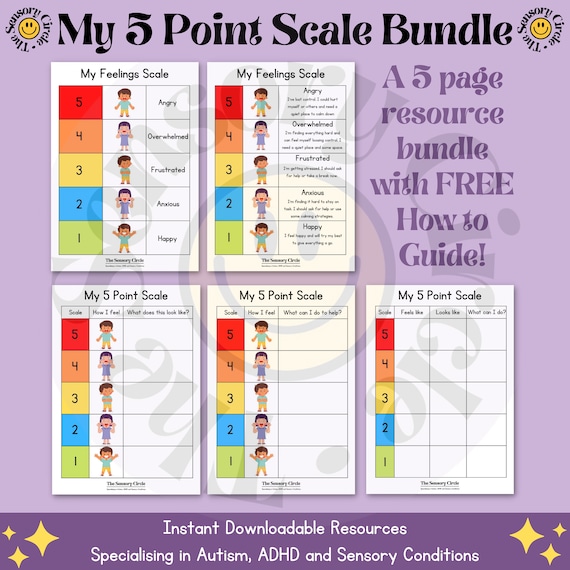 My 5 Point Scale Children Bundle Educational SEN Resource - Etsy