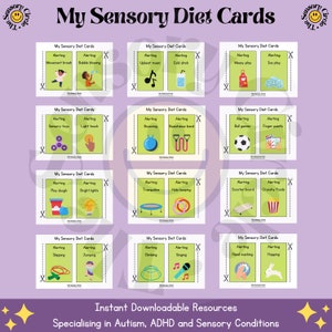 My Sensory Diet Cards Educational SEN Resource Autism, ADHD and Sensory ...