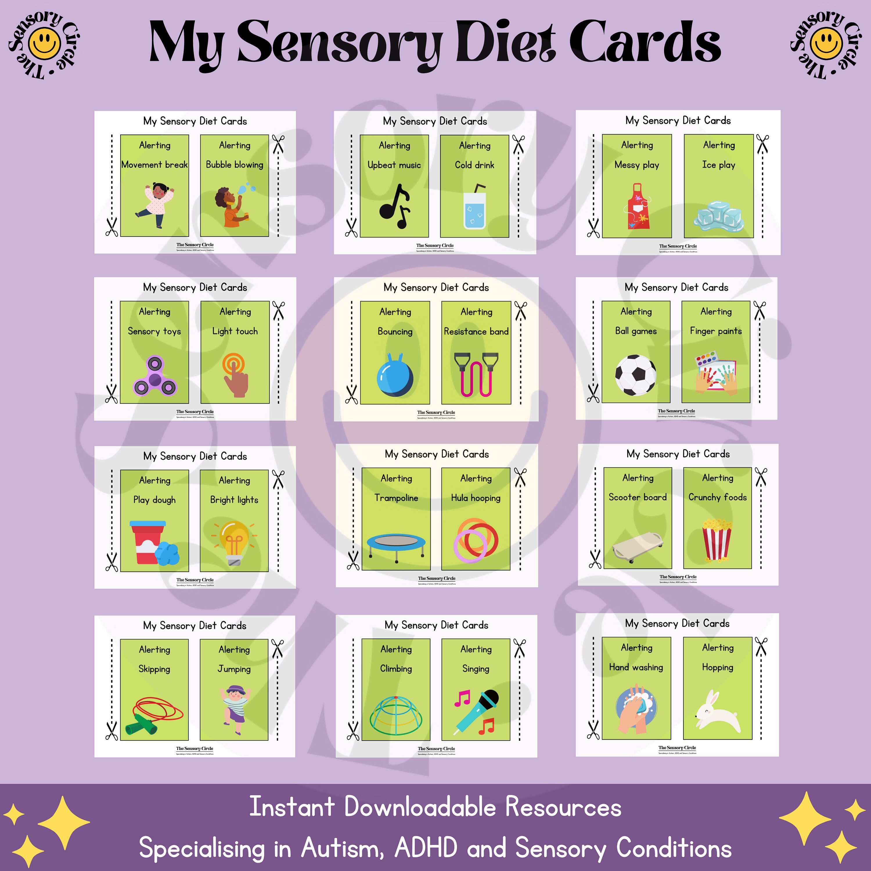 My Sensory Diet Cards Educational SEN Resource Autism, ADHD and Sensory ...
