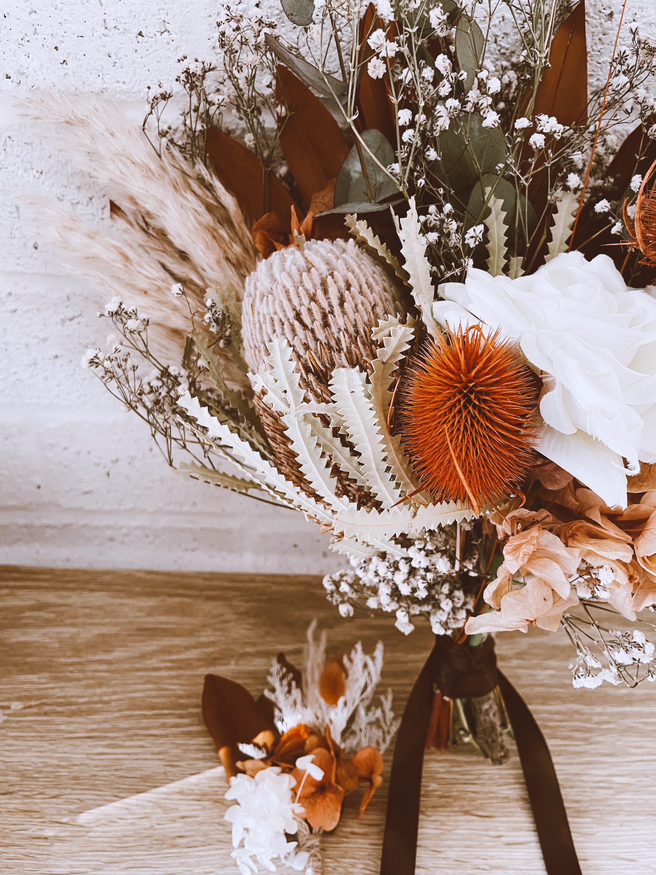 Rustic/ Native/ Wedding Bouquet/ Buttonhole/ Banksia/ Rust Flowers ...