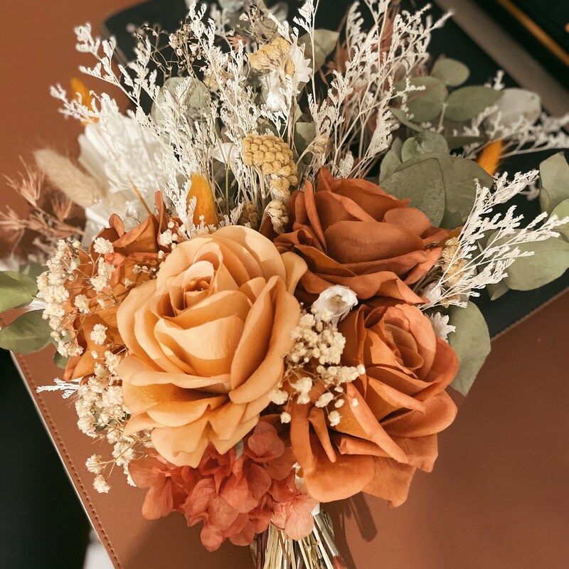 Burnt Orange Rose - Etsy