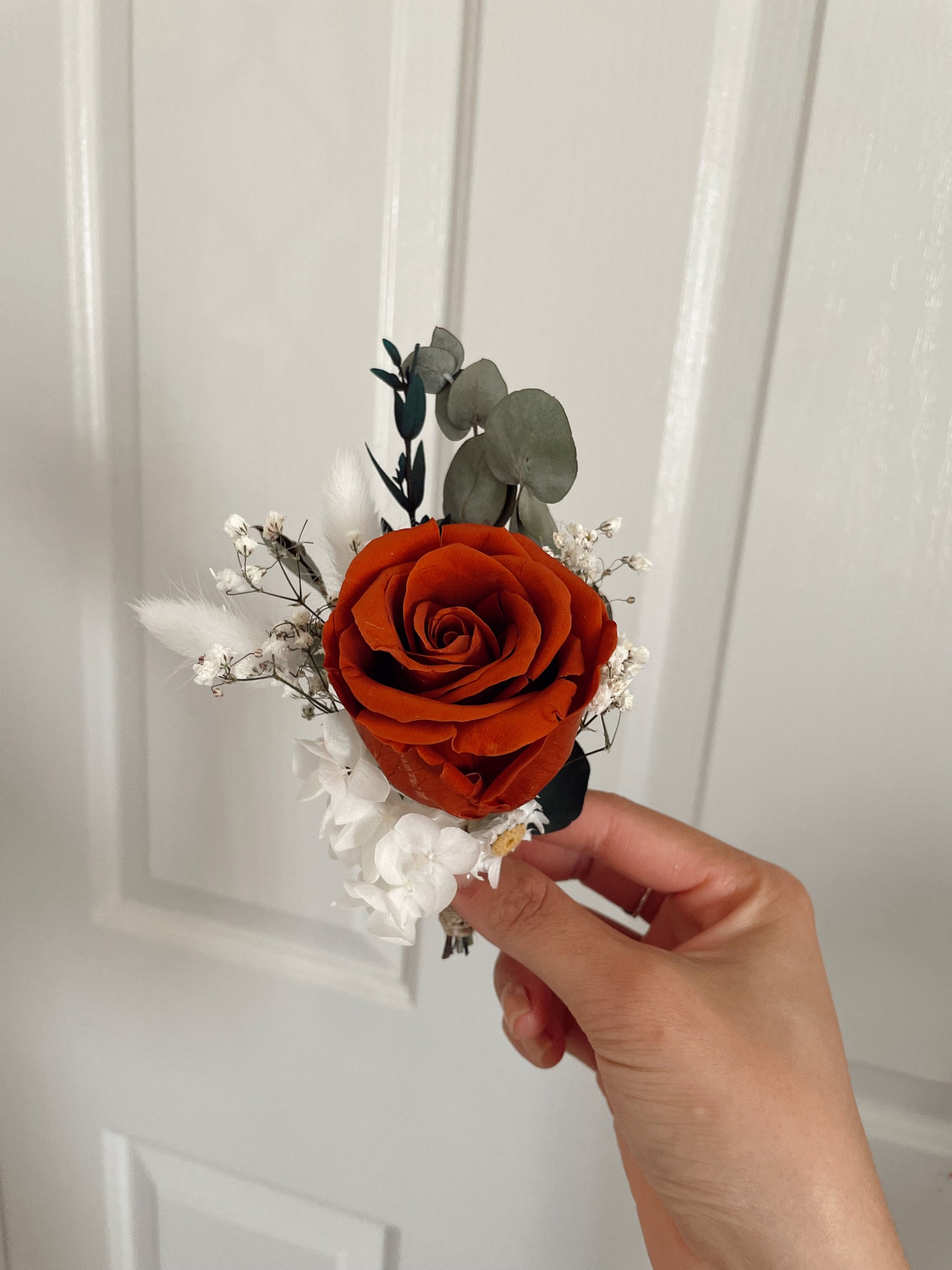 Rusty/ Terracotta Bouquet/ Wedding Bouquet/ Everlasting/ Silk Roses ...