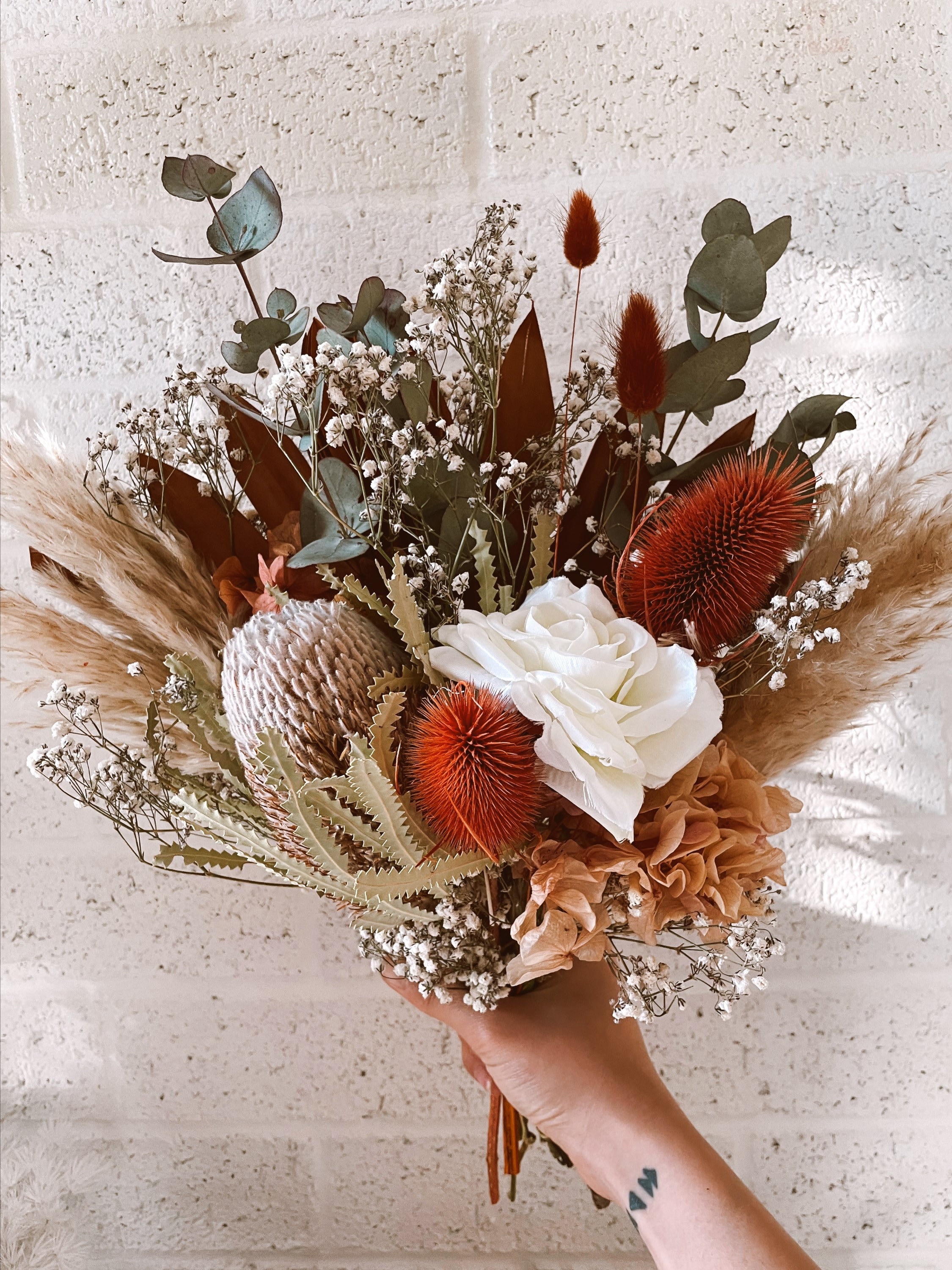 Rustic/ Native/ Wedding Bouquet/ Buttonhole/ Banksia/ Rust Flowers ...