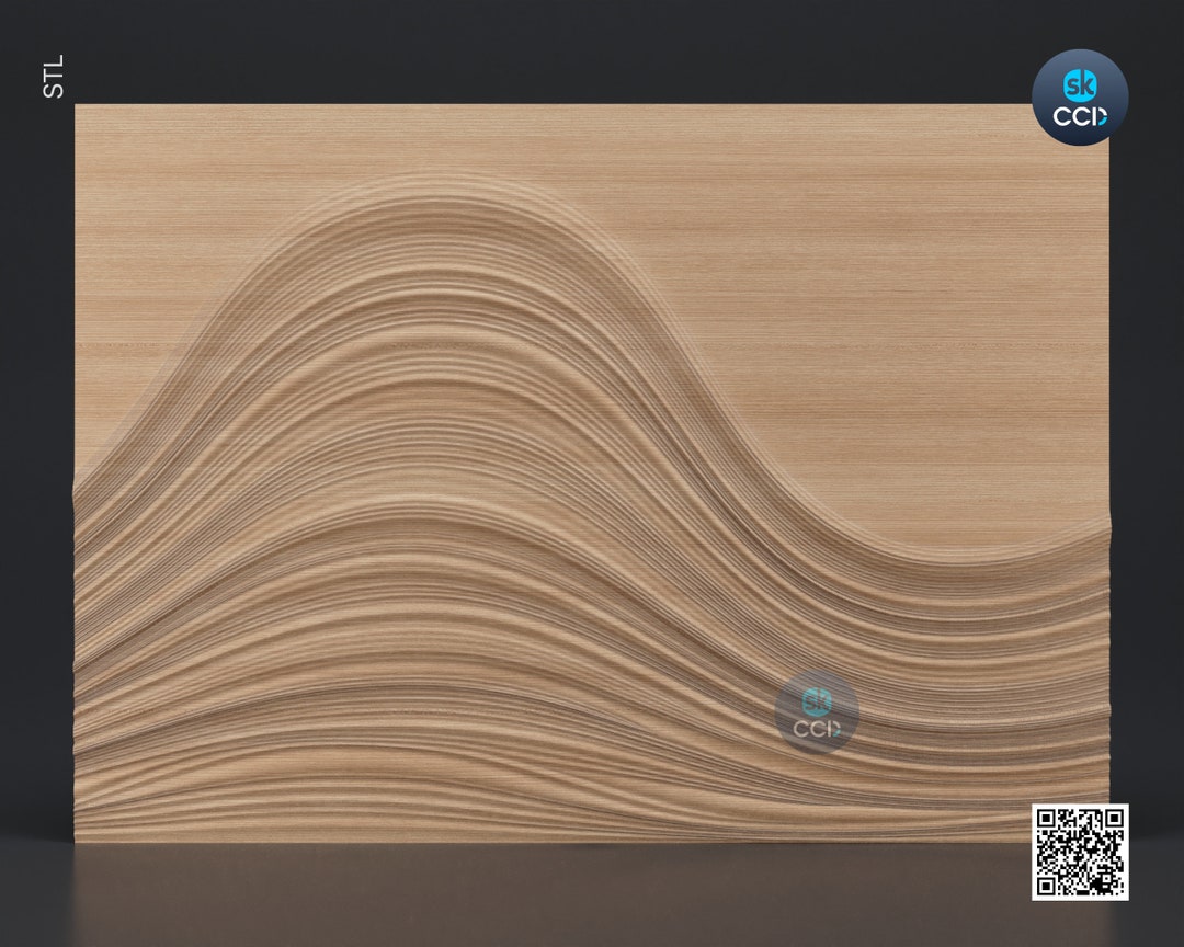 Wood Wall Art, Big Wave STL Model, CNC Router Carving Artcam File, Wall ...