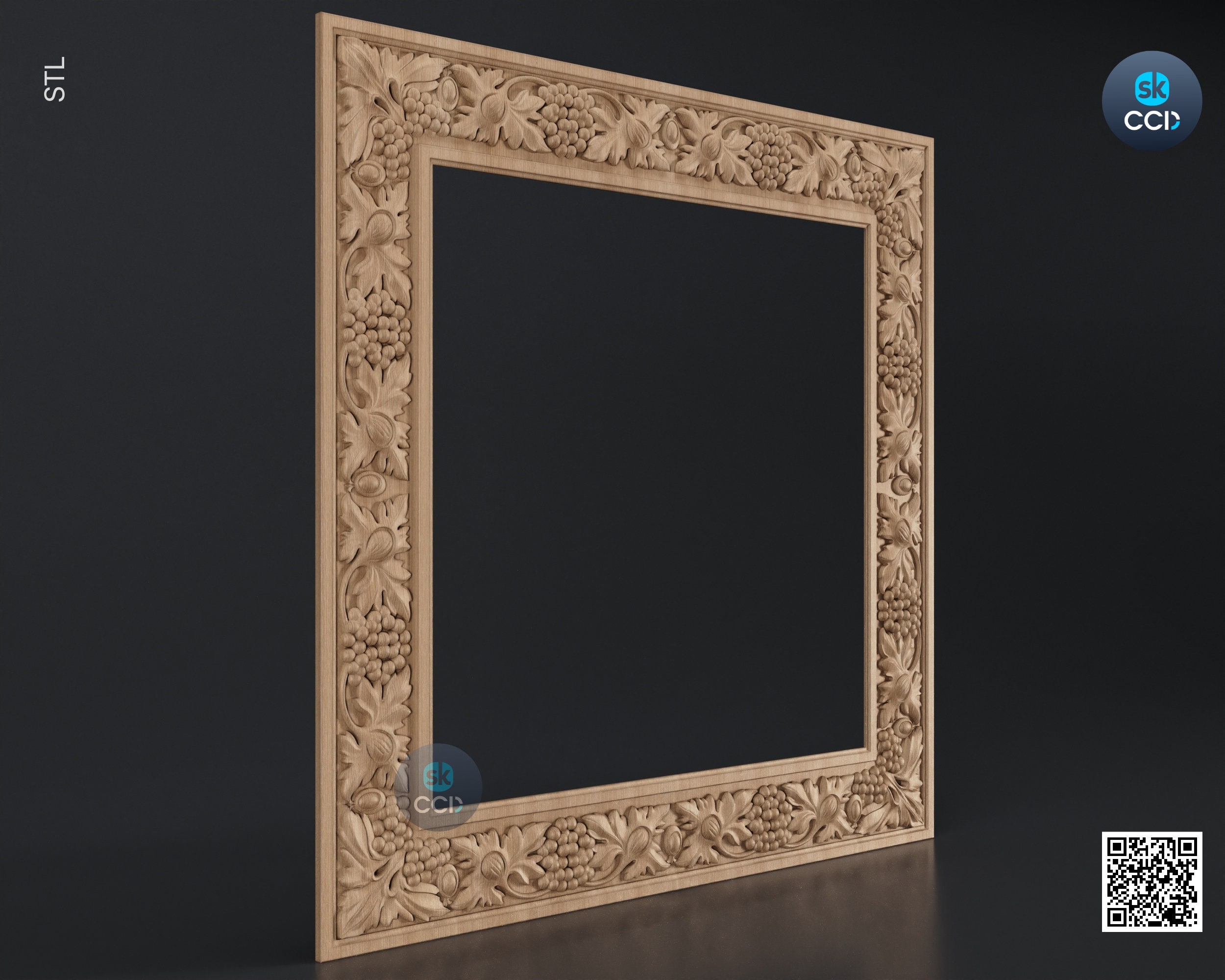 Carved Frame STL 3D Model, Carvign Frame, CNC Router Carving Artcam ...