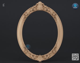 Carved Frame STL 3D Model, Carvign Frame, CNC Router Carving Artcam ...