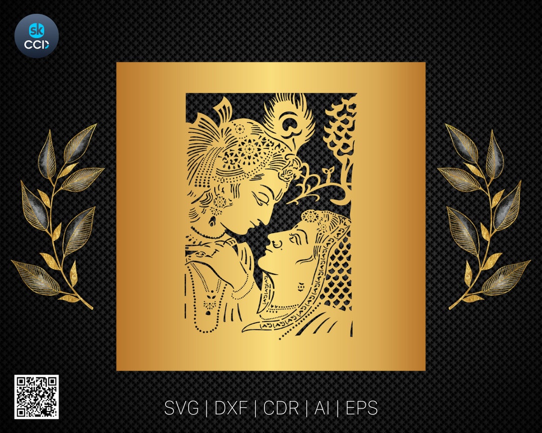 Radha Krishna | Indian God | Wall Decor | Laser Cutting | DXF Vector | Cnc Instant Download File ...
