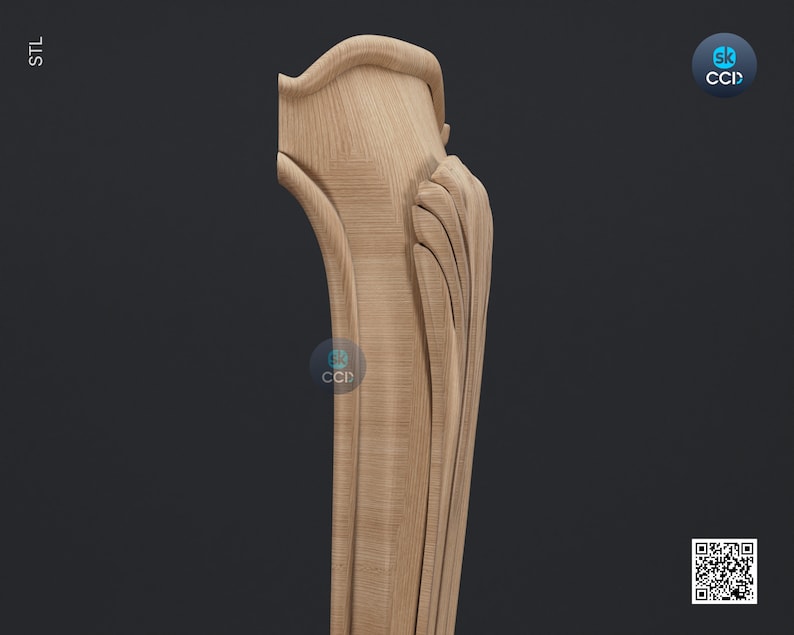 Furniture Leg 3D Model for Cnc Router Wood Carving Digital - Etsy