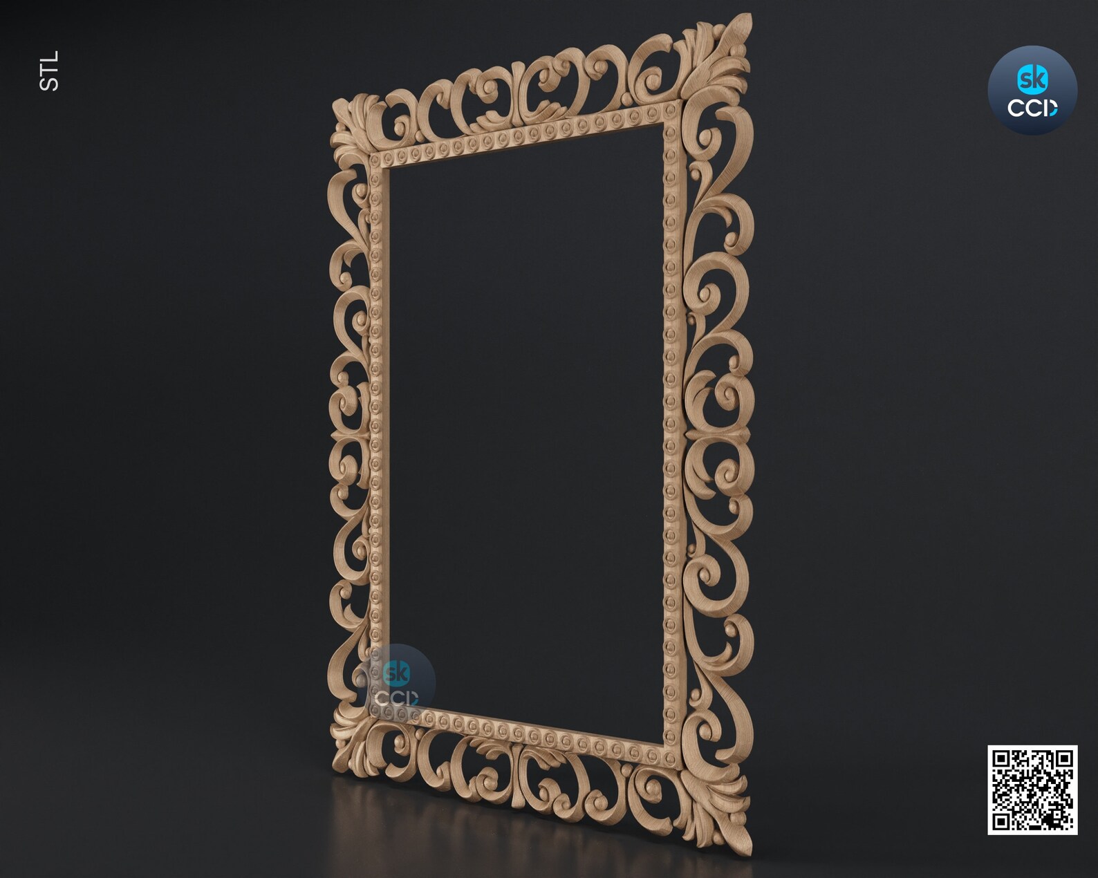 Carved Frame STL 3D Model, Carvign Frame, CNC Router Carving Artcam ...