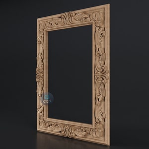 Carved Frame STL 3D Model, Carvign Frame, CNC Router Carving Artcam ...