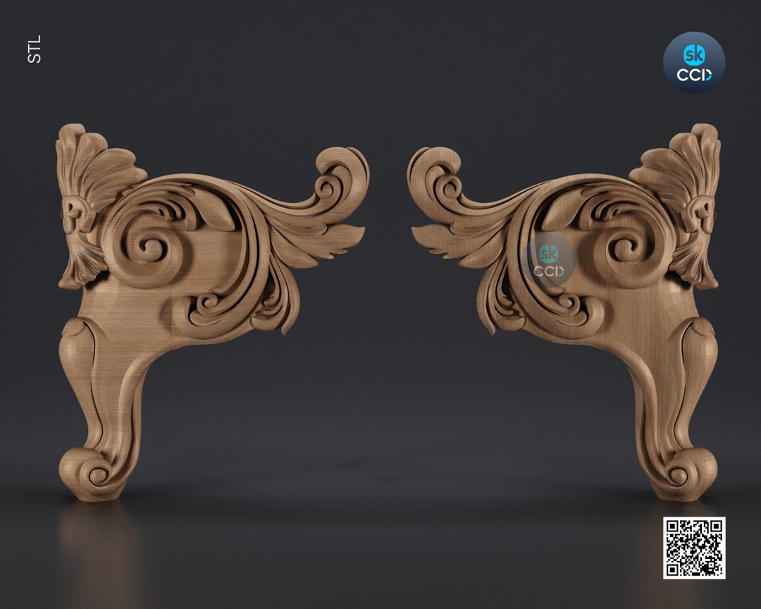 Furniture Leg 3D Model for Cnc Router, Wood Carving Digital File ...