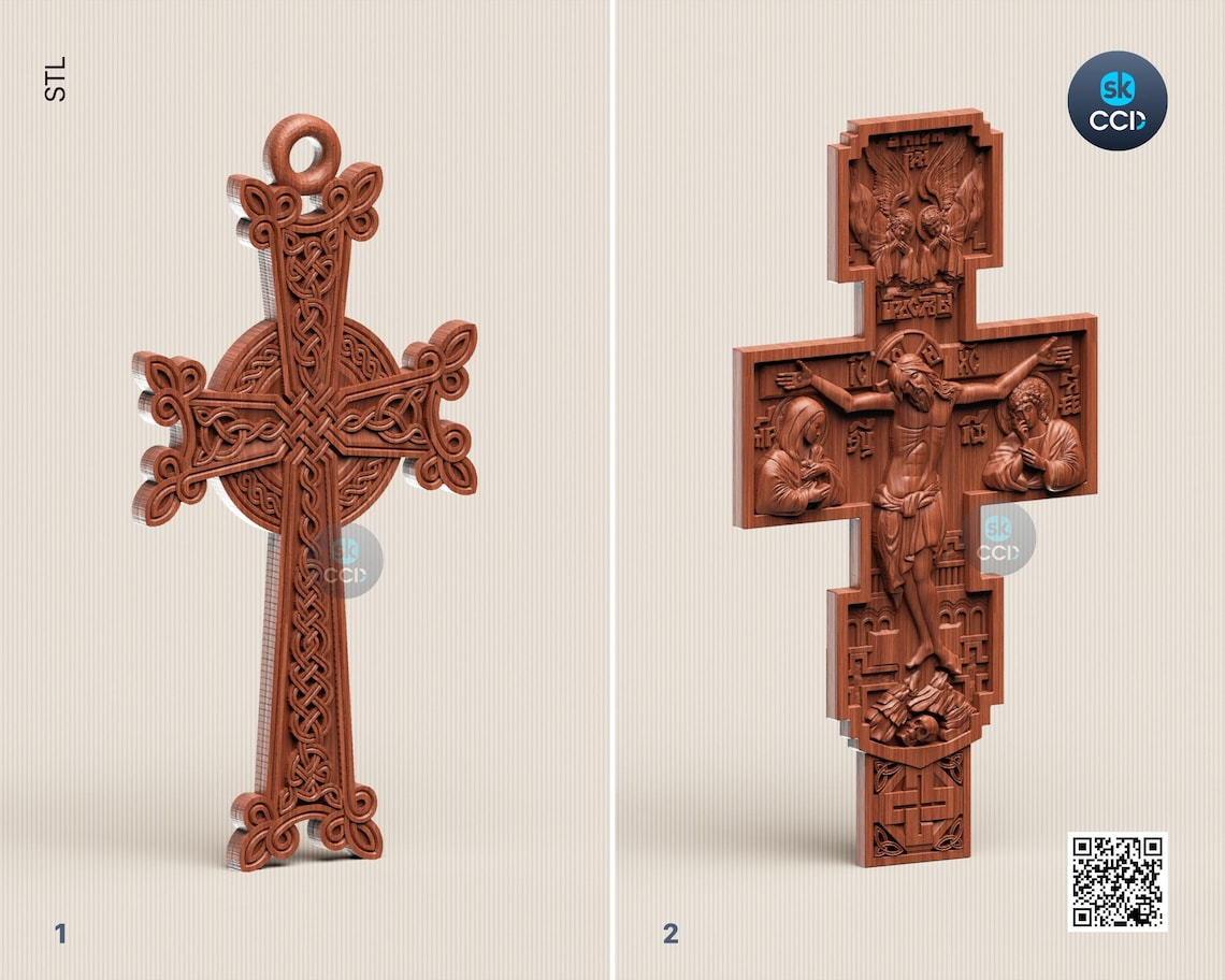 Cross Stl 3D STL File for Cnc and 3D Printer Jesus Cross Set - Etsy