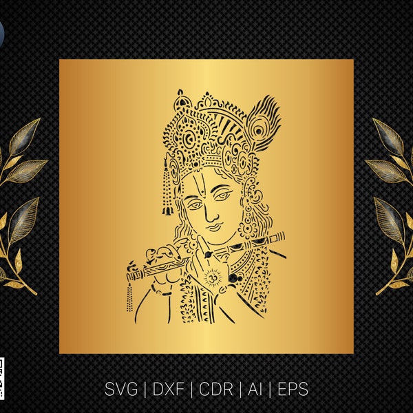 Lord Krishna Svg - Etsy UK