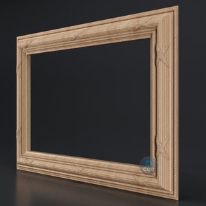 Carved Frame STL 3D Model, Carvign Frame, CNC Router Carving Artcam ...