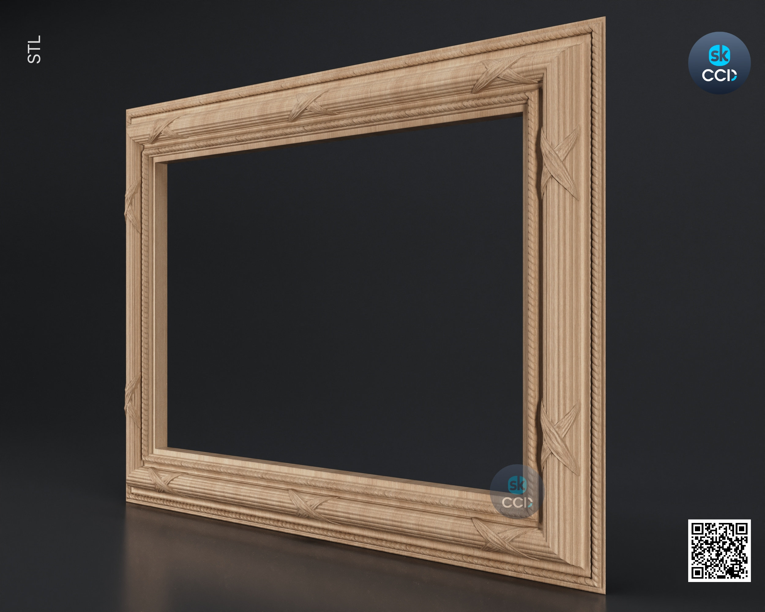 Carved Frame STL 3D Model, Carvign Frame, CNC Router Carving Artcam ...
