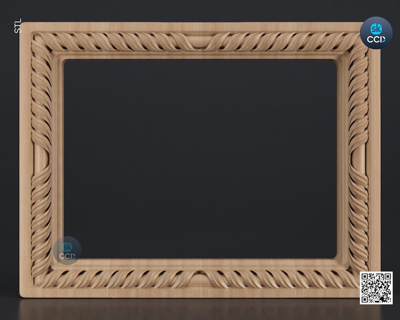 Carved Frame STL 3D Model, Carvign Frame, CNC Router Carving Artcam ...