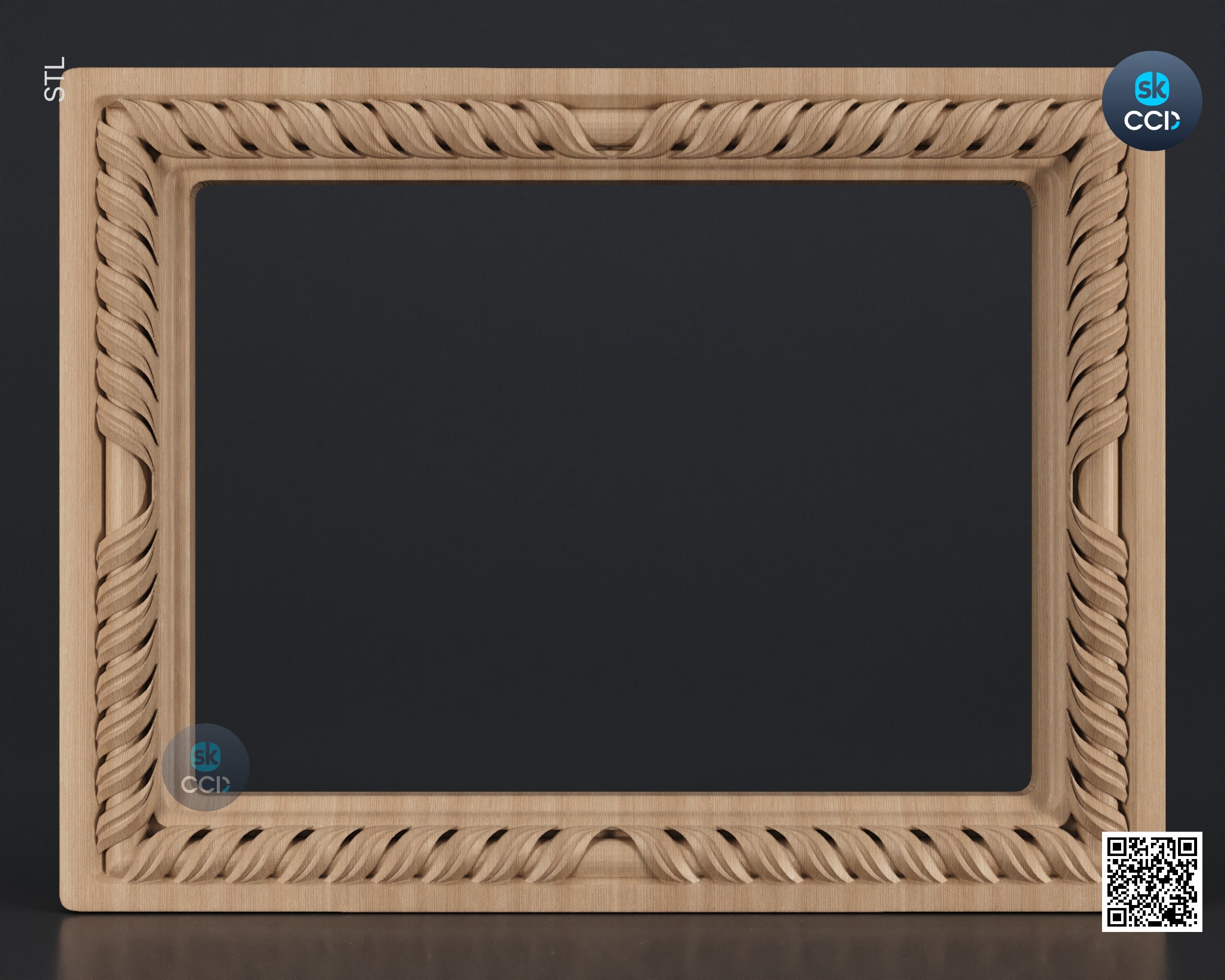 Carved Frame STL 3D Model, Carvign Frame, CNC Router Carving Artcam ...