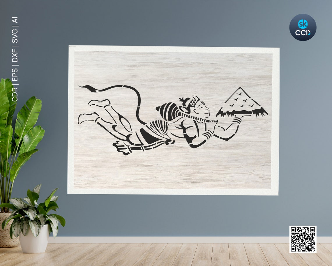 Buy Indian God | Lord Hanuman | Hanuman | Laser Cutting Design | DXF ...
