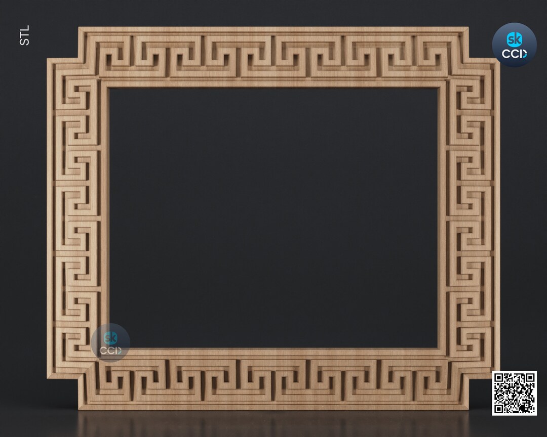 Carved Frame STL 3D Model, Carvign Frame, CNC Router Carving Artcam ...