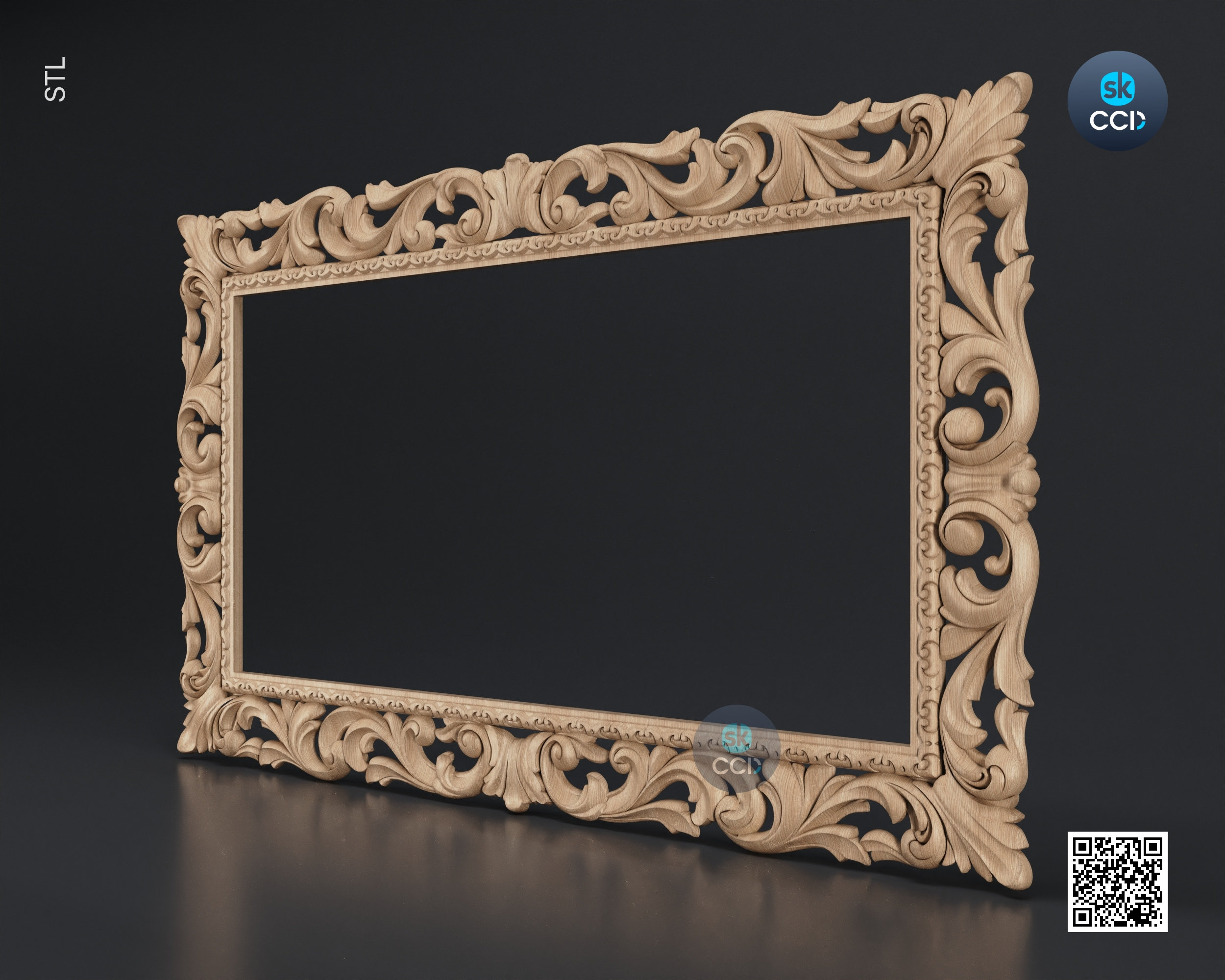 Carved Frame STL 3D Model Carvign Frame CNC Router Carving - Etsy