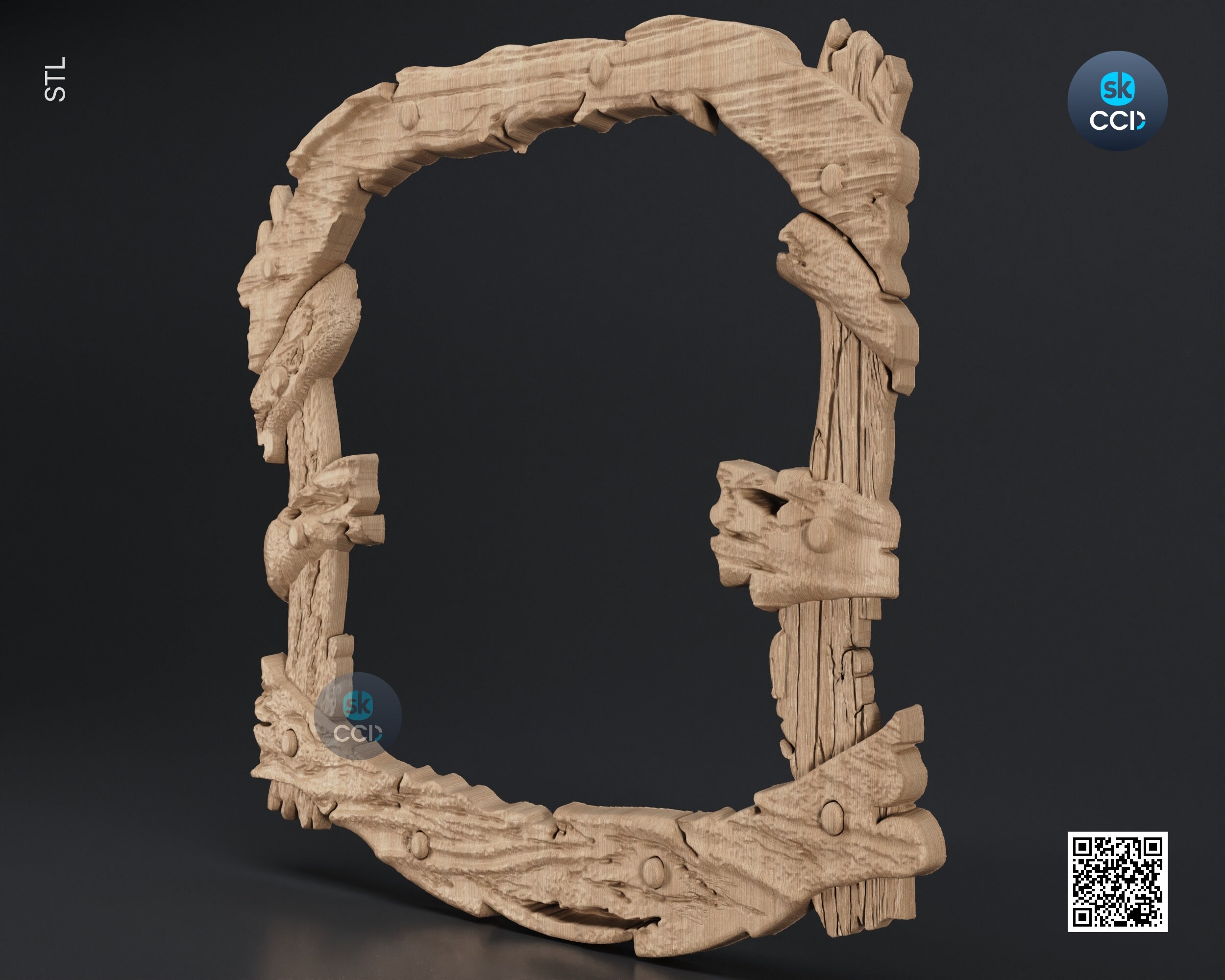 Carved Frame STL 3D Model, Carvign Frame, CNC Router Carving Artcam ...