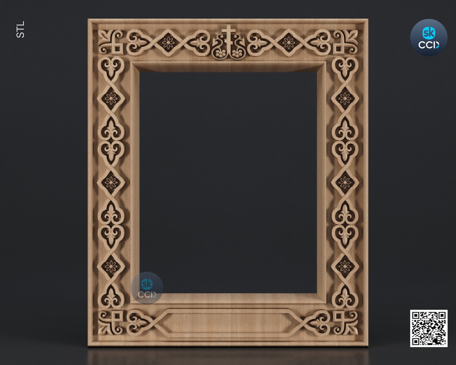 Carved Frame STL 3D Model, Carvign Frame, CNC Router Carving Artcam ...