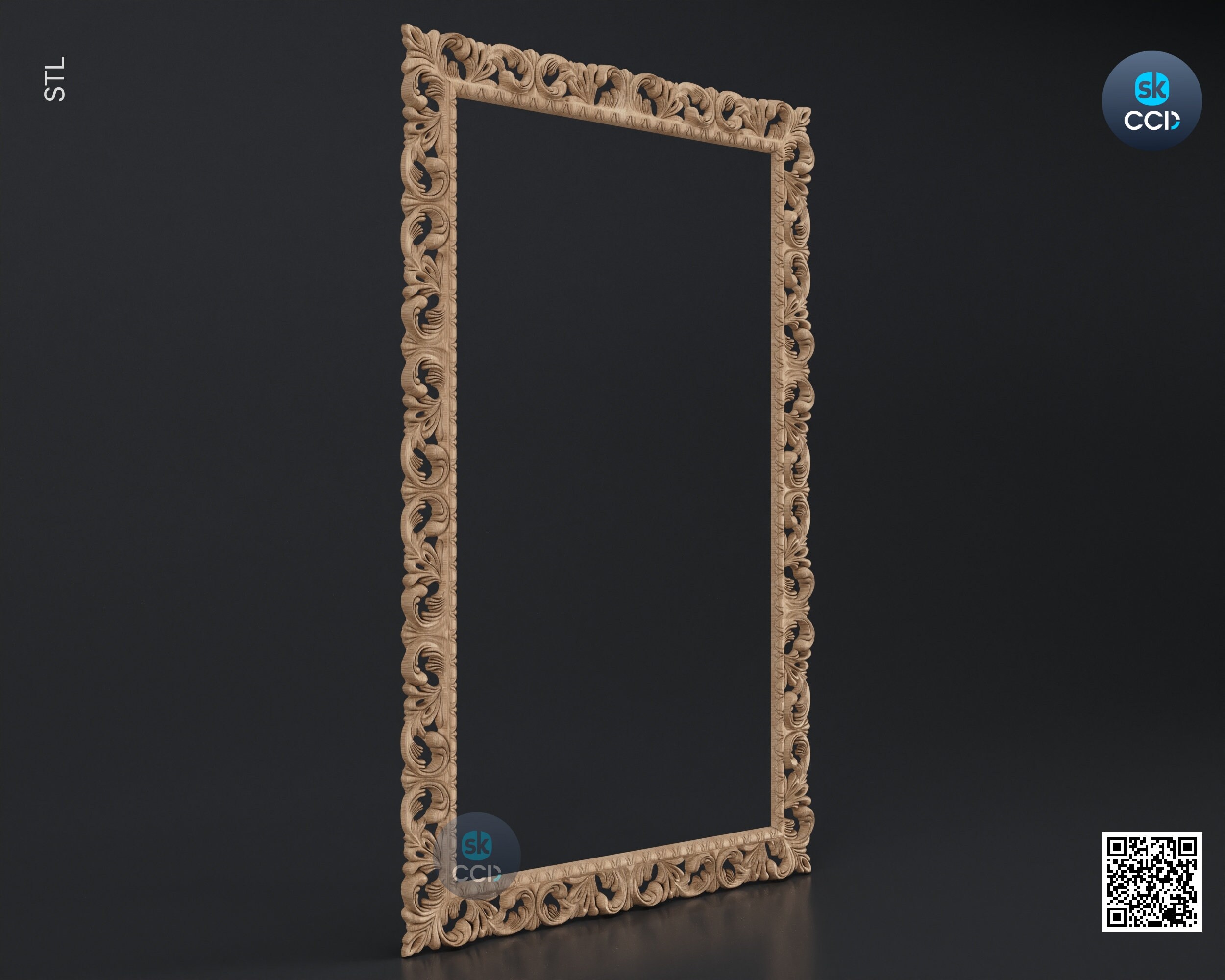 Carved Frame STL 3D Model Carvign Frame CNC Router Carving - Etsy