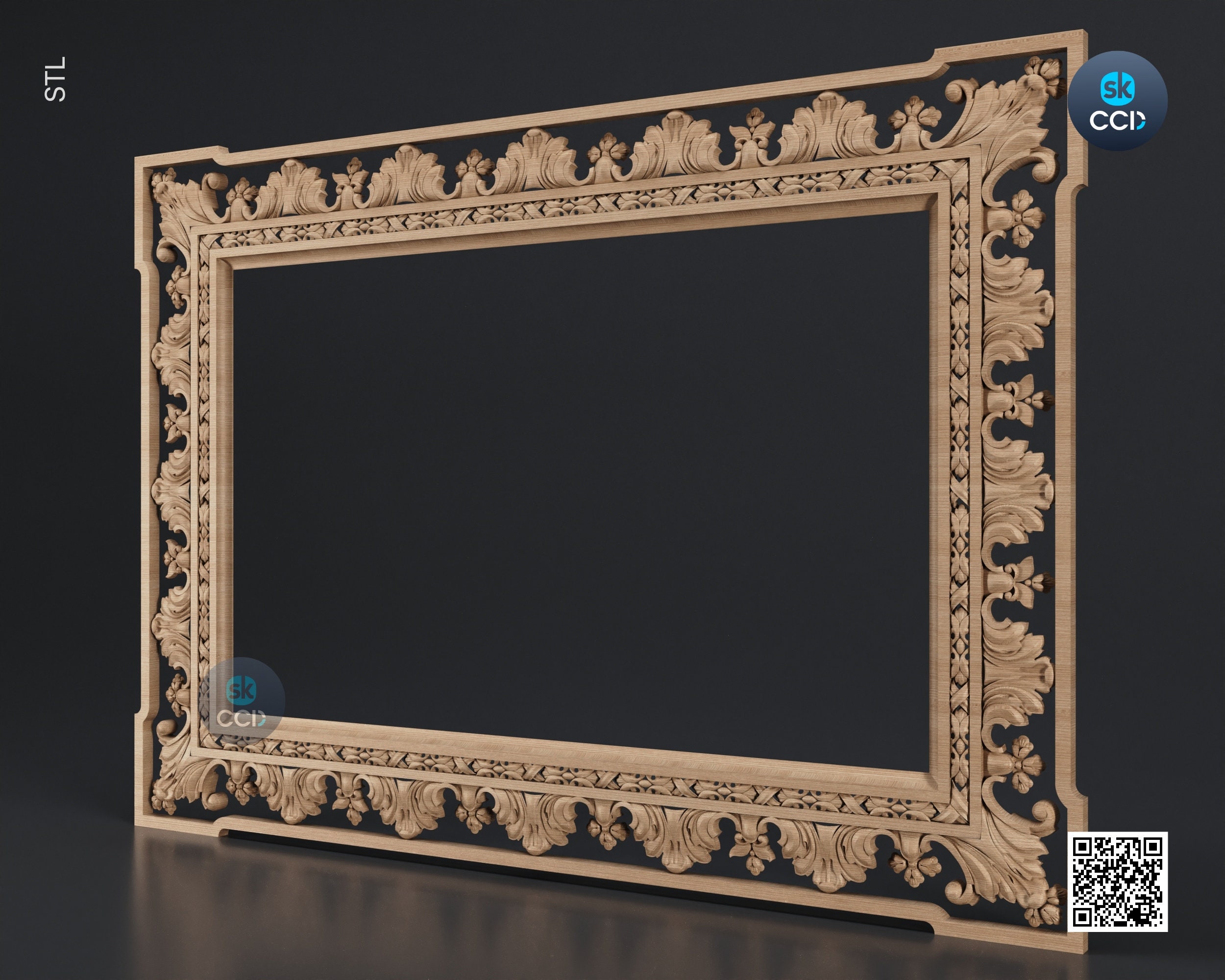 Carved Frame STL 3D Model Carvign Frame CNC Router Carving - Etsy